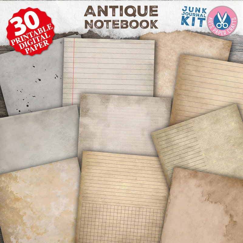 Junk Journal Pages Cream - Etsy UK