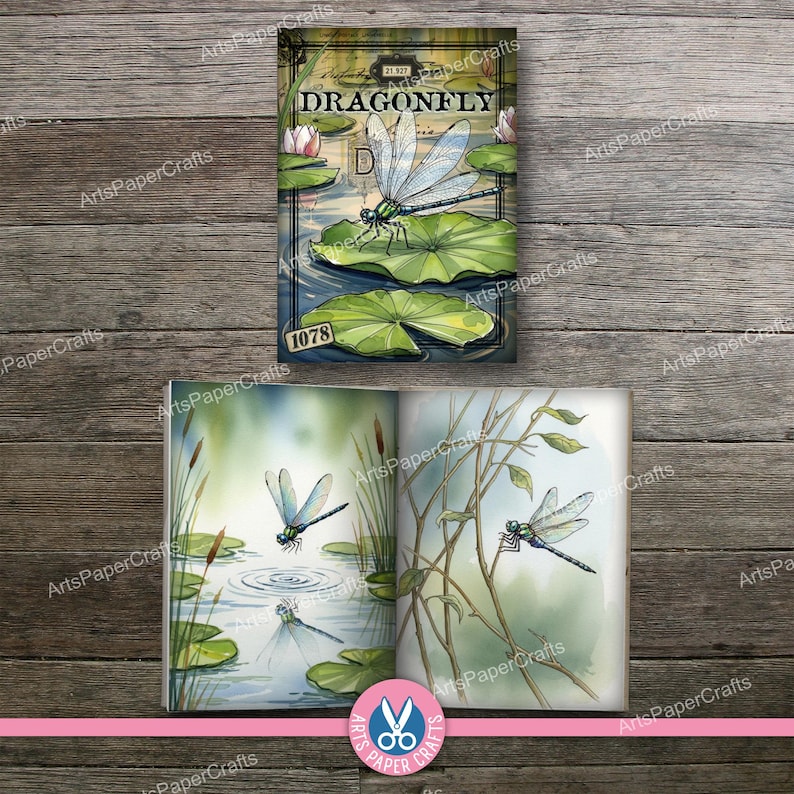 Dragonfly Mini Books, Printable Book, Miniature, Junk Journal ...