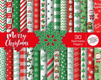 Christmas Digital Paper, Holiday Scrapbook Papers, Snowflake Wallpaper ...