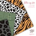 Animal Skin Digital Papers Set Safari Background Animal Print Seamless ...