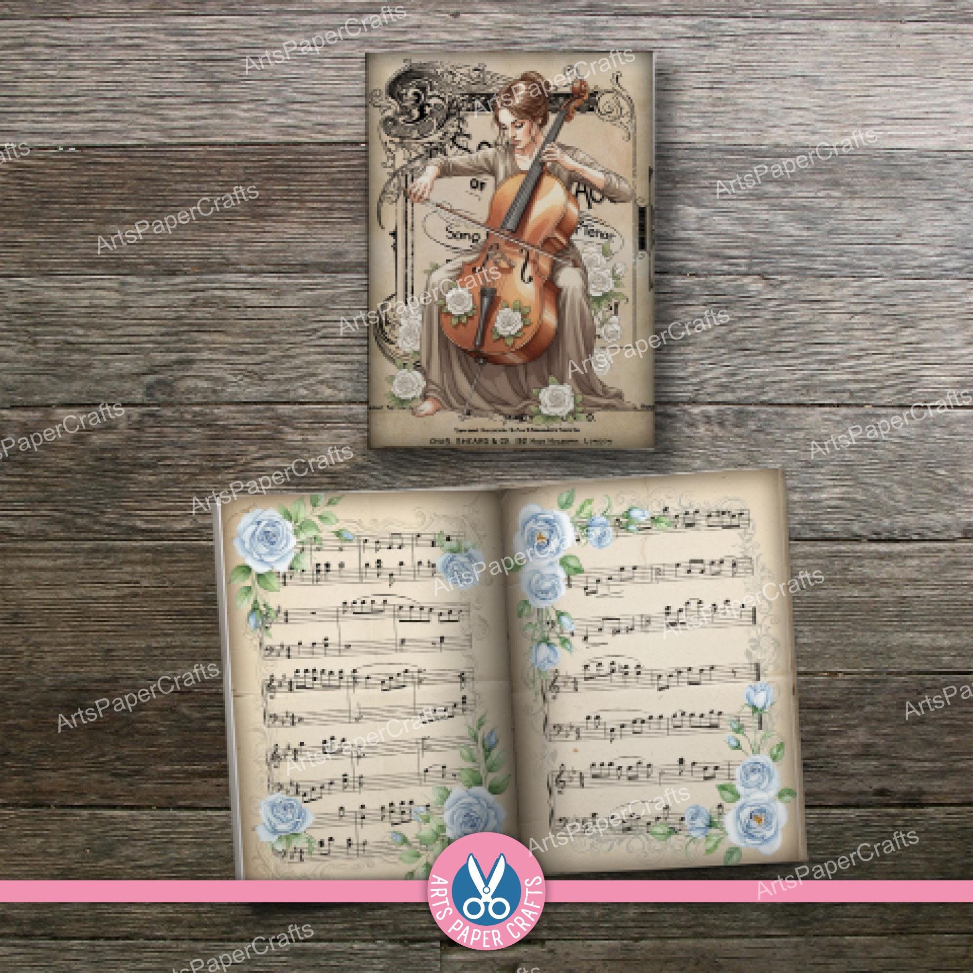 Music Mini Books, Box, Book, Miniature, Flowers, Roses, Shabby, Storage ...