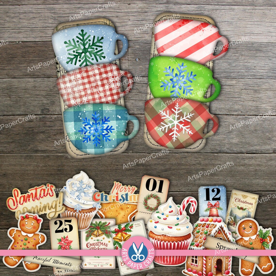 Christmas Pockets, Tickets, Yummy, Loaded Christmas Tags, Junk Journal ...