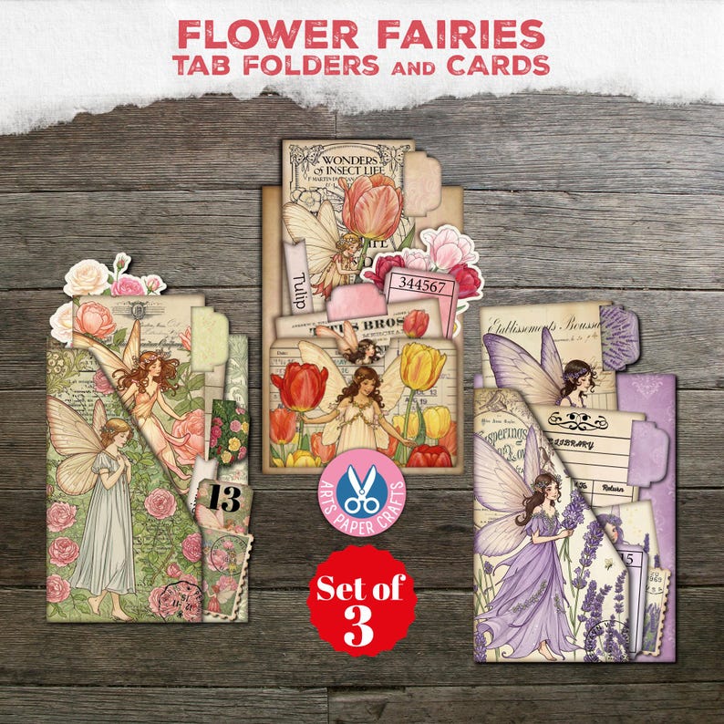 Tab Folders, Flower Fairies, Junk Journal, Folder, Library Card ...