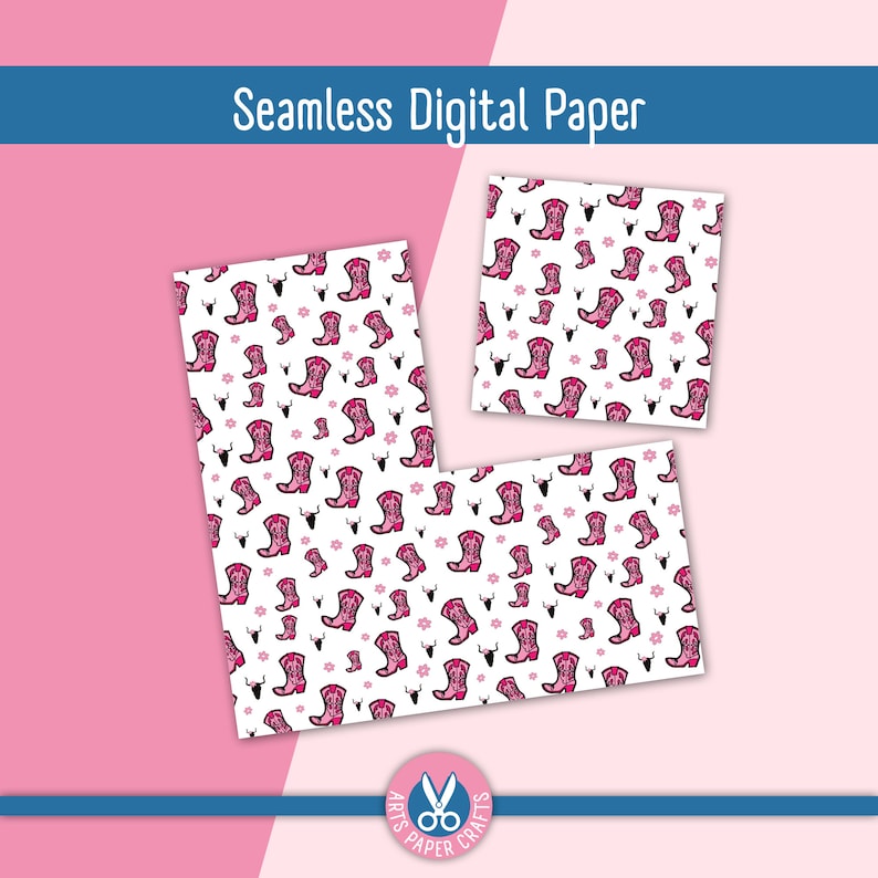 Cowgirl Digital Papers Set - Cowgirl Background - Cowgirl Seamless ...