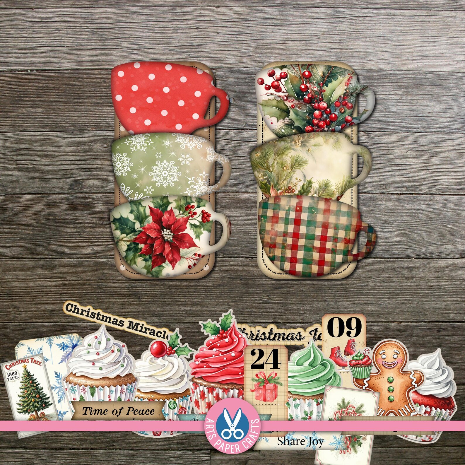 Christmas Pockets, Tickets, Yummy, Loaded Christmas Tags, Junk Journal ...