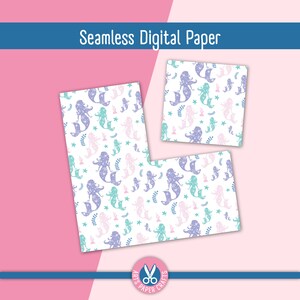 Mermaid Digital Papers Mermaid Glitter Background Shimmer Mermaid ...
