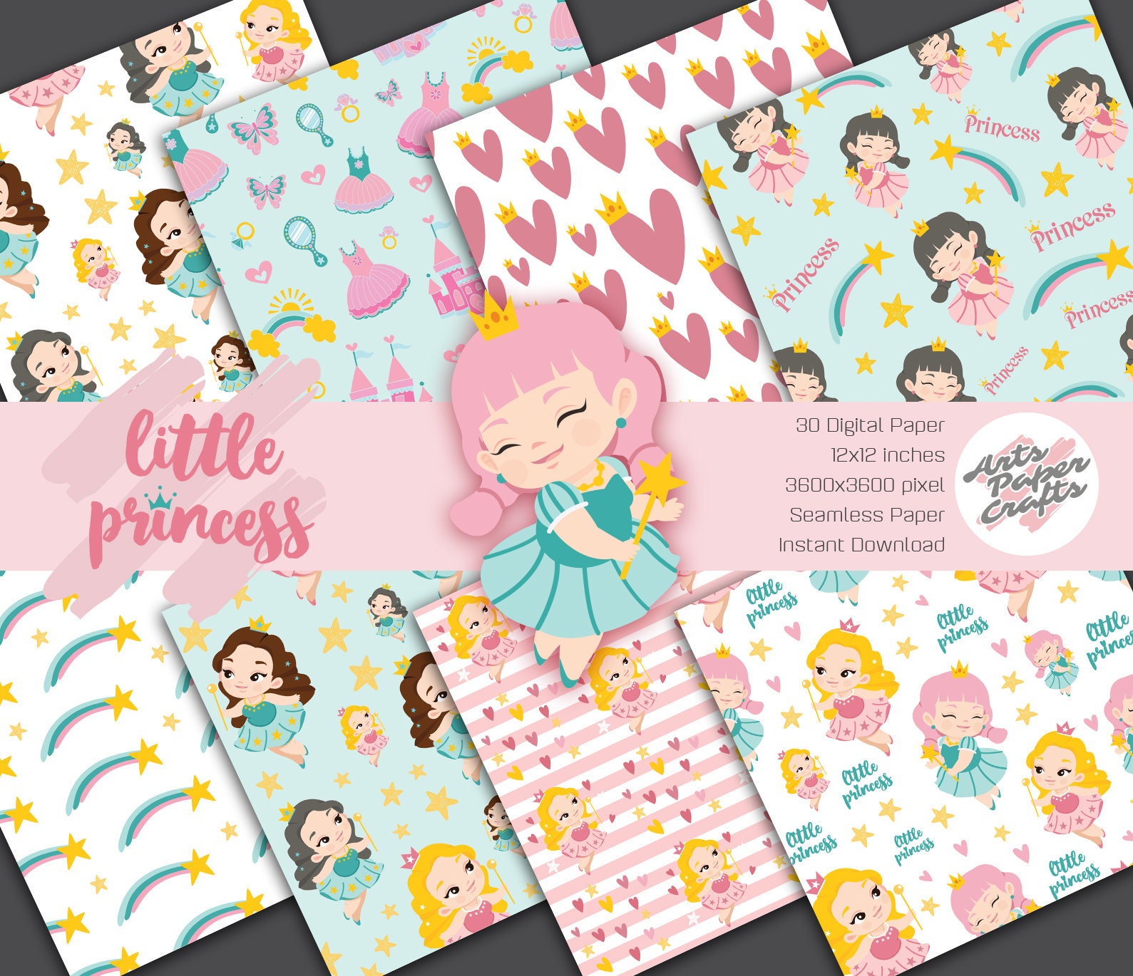 Little Princess Seamless Digital Paper Little Princess - Etsy