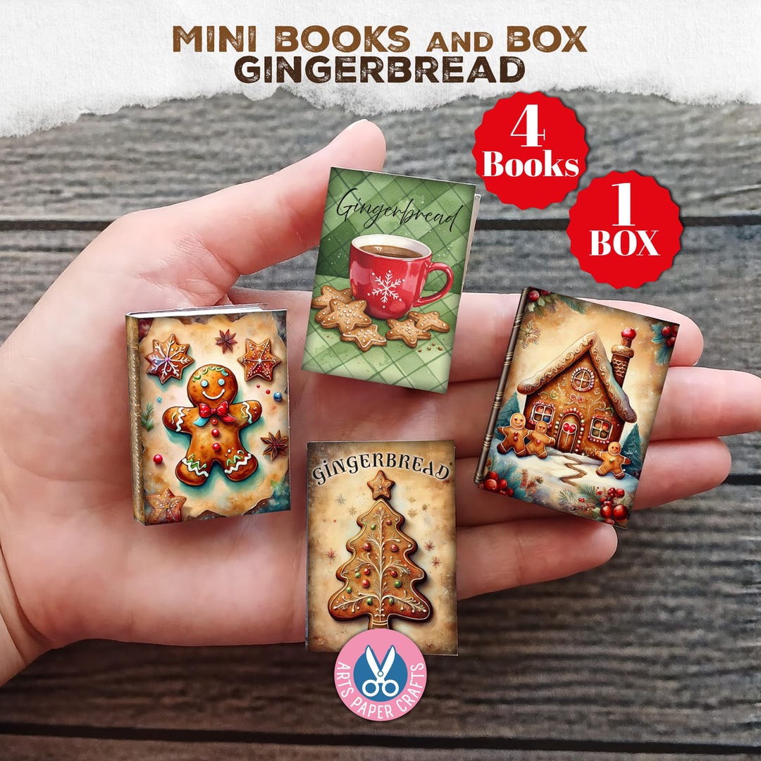 Gingerbread Mini Books, Junk Journal, Yummy, Digital Download ...