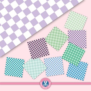 100 Checkerboard Digital Papers - Checkered Background - Checkered ...