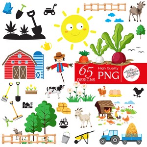 Happy Farm Png Set - Farm Clipart - Happy Farm Designs - Instant ...