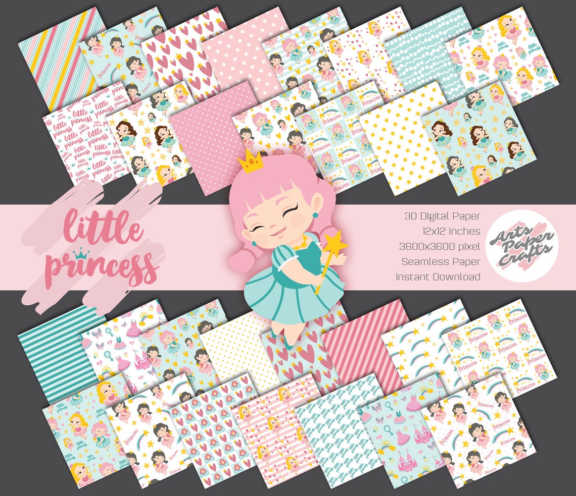 Little Princess Seamless Digital Paper Little Princess - Etsy