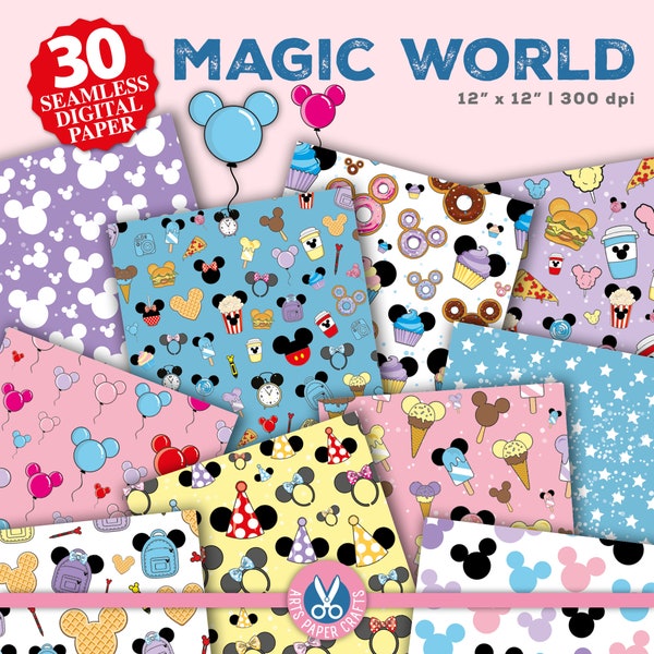 Mickey Digital Paper - Etsy