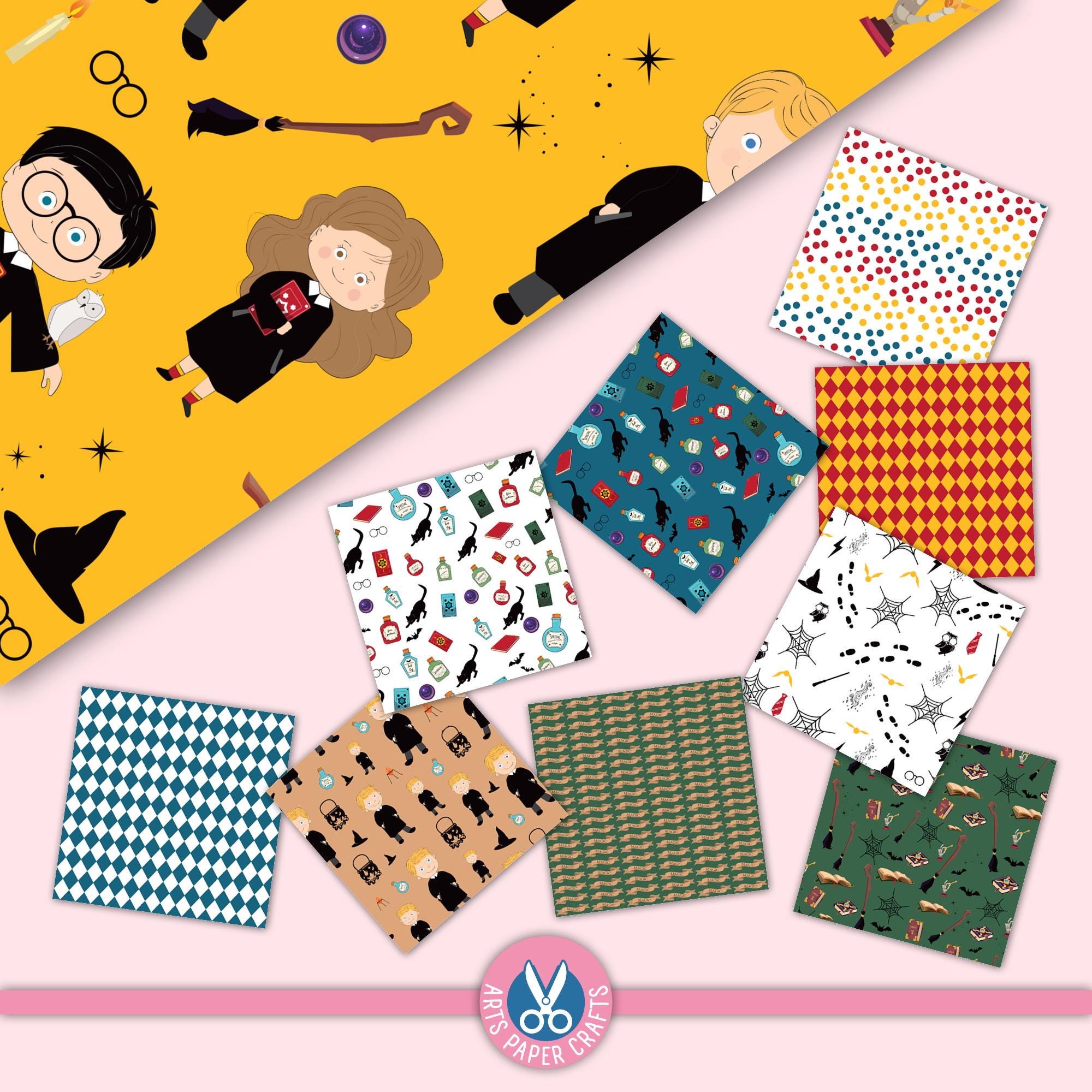 Wizard Magic School Digital Papers - Wizard Background - Wizard ...