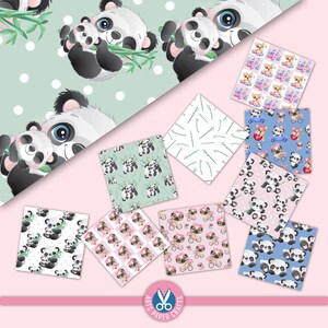 Cute Panda & Friends Digital Paper Cute Panda Theme Party Cute Panda ...