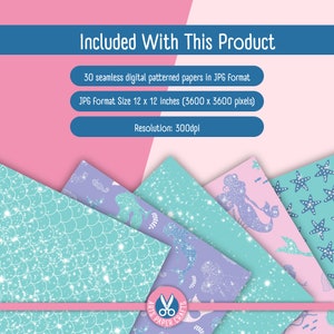 Mermaid Digital Papers Mermaid Glitter Background Shimmer Mermaid ...