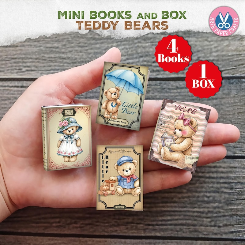 Teddy Bear in Box Mini - Etsy