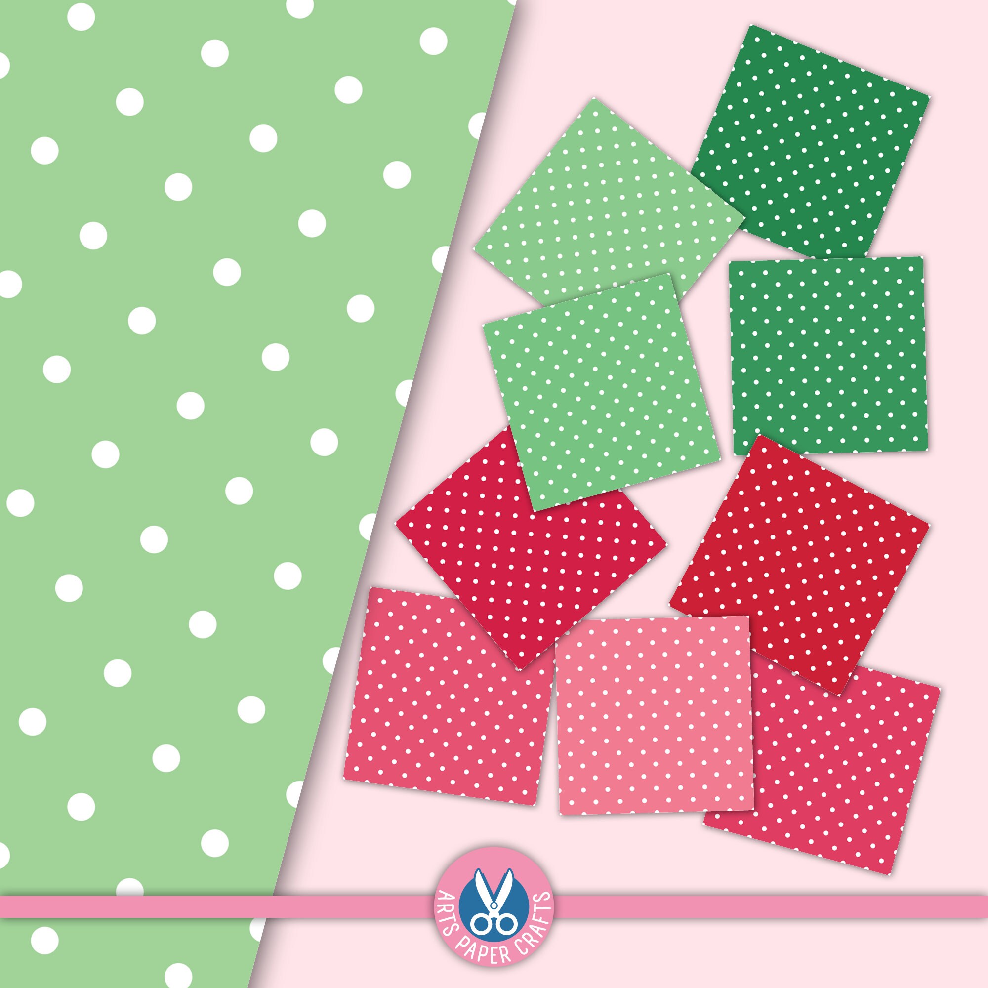 100 Polkadots Digital Papers Set - Rainbow Polkadot Background ...