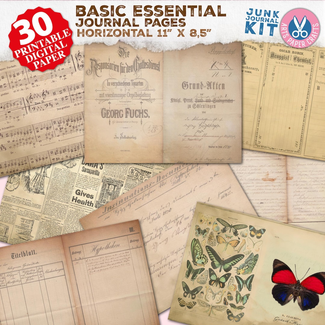 Journal Pages, Filler Papers, Old Paper Texture, Basic Essentials, Junk ...