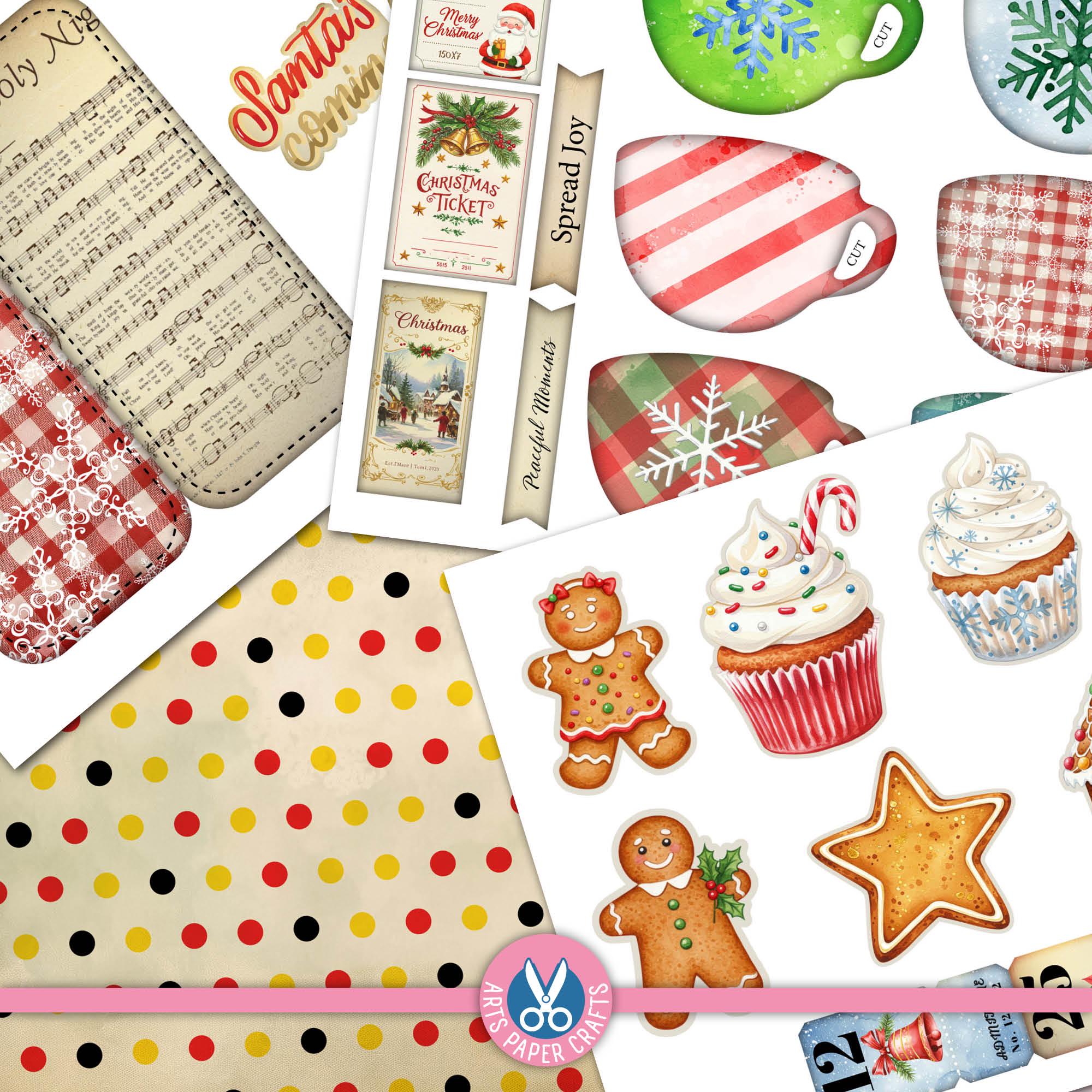 Christmas Pockets, Tickets, Yummy, Loaded Christmas Tags, Junk Journal ...