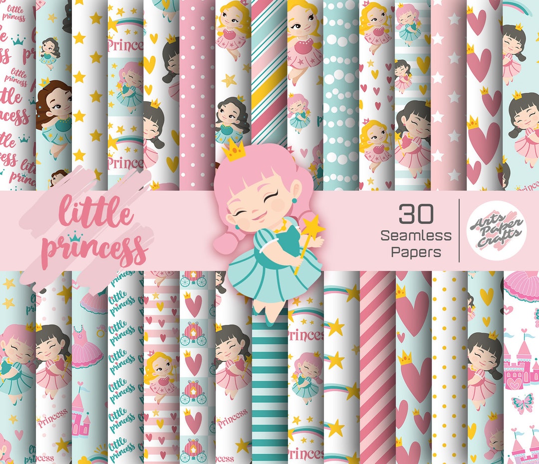 Little Princess Seamless Digital Paper Little Princess Background ...