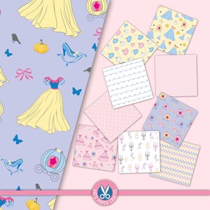 Princess's Dream Seamless Digital Paper, Princess Pattern Background ...