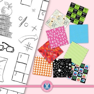 Back to School Seamless Digital Paper - Back to School Background ...