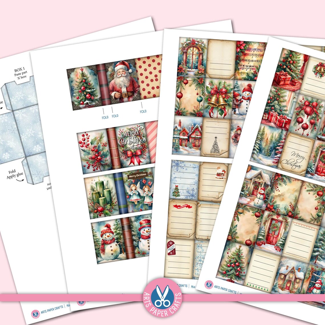 Christmas, Mini Books, Printable Book, Miniature, Junk Journal, Yummy ...
