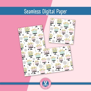 Happy Birthday Seamless Digital Paper Sets - Happy Birthday Theme Party ...