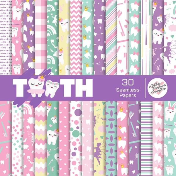 Tooth Digital Paper - Etsy