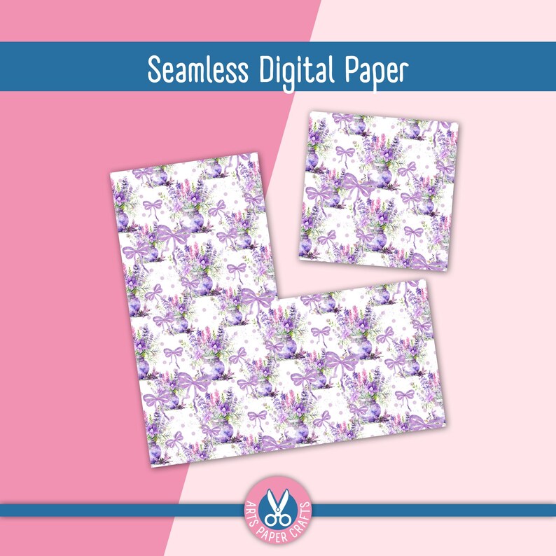 Watercolor Lavender Digital Papers - Lavender Background - Lavender ...