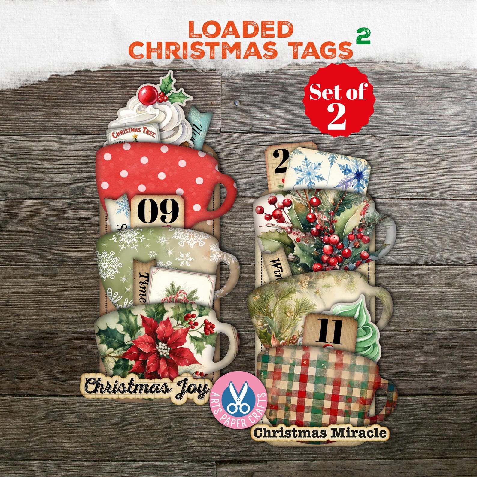 Christmas Pockets, Tickets, Yummy, Loaded Christmas Tags, Junk Journal ...