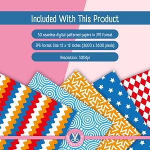 Primary Colors Digital Papers Set - Primary Colors Background - Red ...