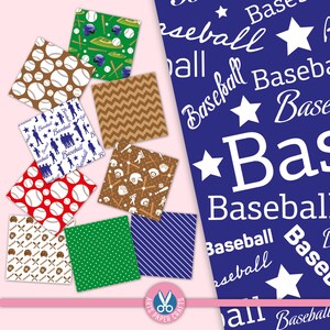 Baseball Seamless Digital Paper Baseball Sport Background Baseball ...