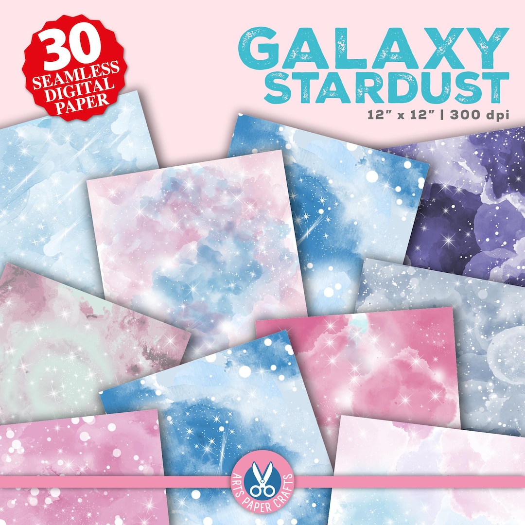 Galaxy Stardust Digital Papers Set - Stardust Background - Galaxy ...