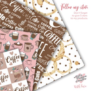 Coffee Seamless Digital Paper Coffee Background Coffee Scrapbook Papers ...