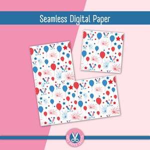 4th of July Digital Papers Set - Independence Day Patriotic USA ...