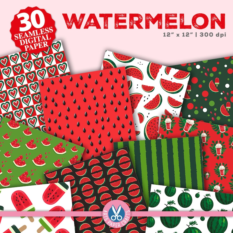 Watermelon Paper - Etsy