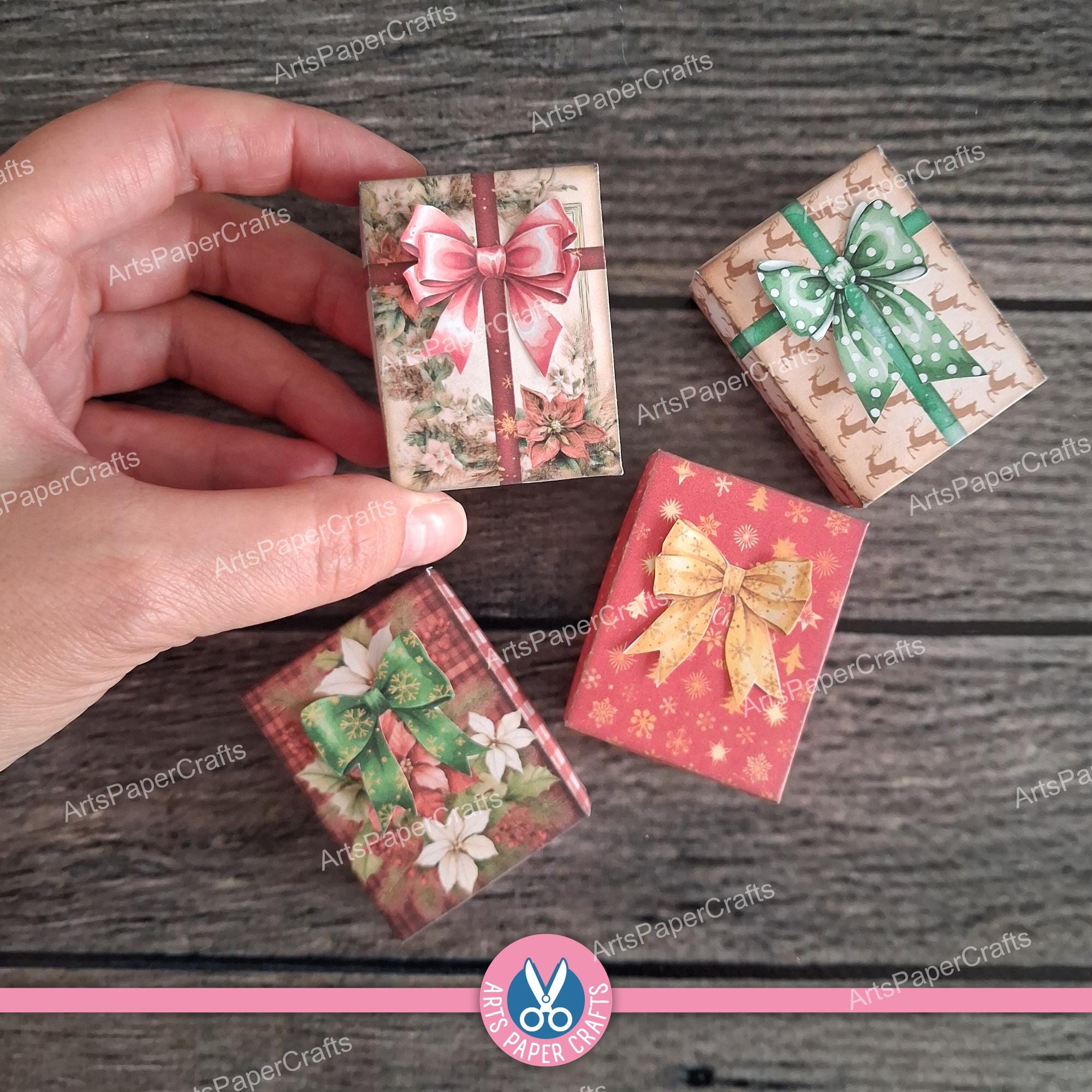 Christmas Gift Box, Mini Folio, Mini Envelopes, Ornament, Miniature ...
