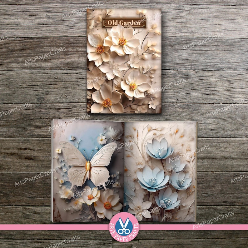 Rustic Pages, Secret Garden, Mini Books, Printable, Miniature, Junk ...