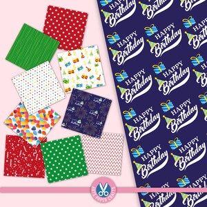 Happy Birthday Digital Papers - Happy Birthday Background - Birthday ...