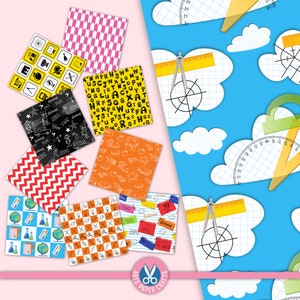 Back to School Seamless Digital Paper - Back to School Background ...