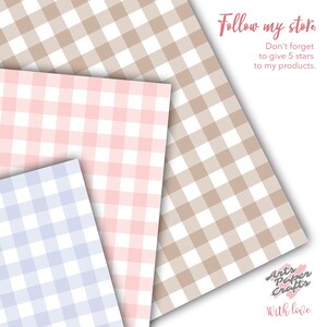 Gingham Pastel & Soft Colors Digital Paper Set Pastel Colors Background ...