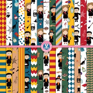 Wizard Magic School Digital Papers - Wizard Background - Wizard ...