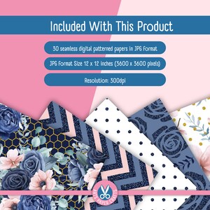 Gold and Roses Digital Paper Set, Navy Gold & Rose Theme Party, Glitter ...