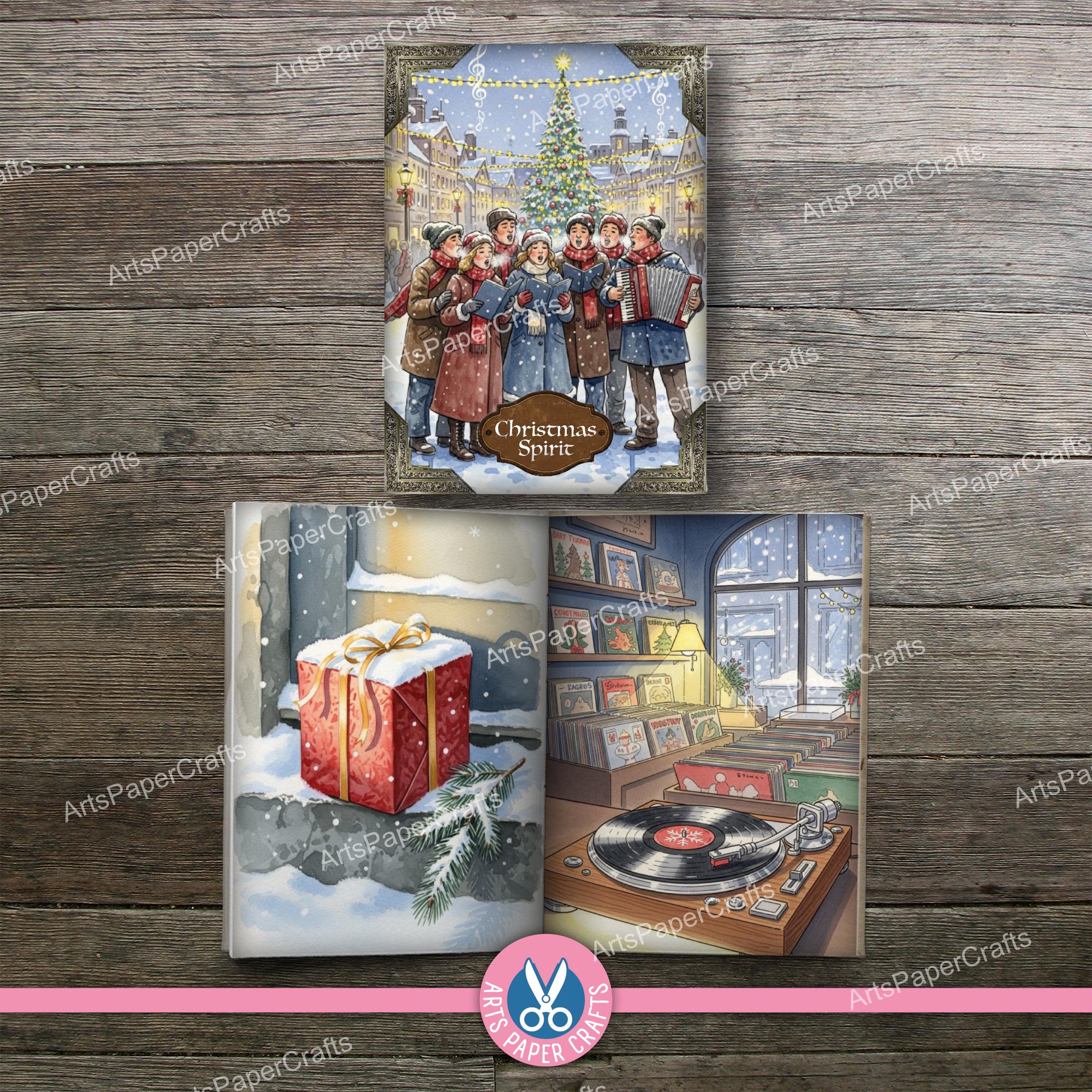 Christmas, Mini Books, Printable Book, Miniature, Junk Journal, City ...