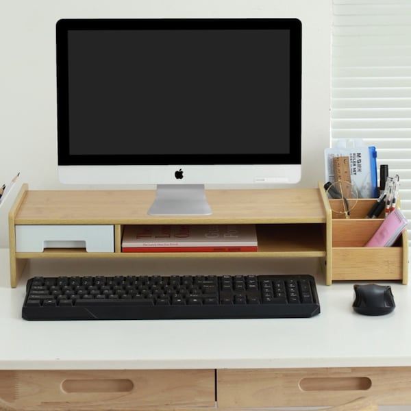 Wood Monitor Stand - Etsy