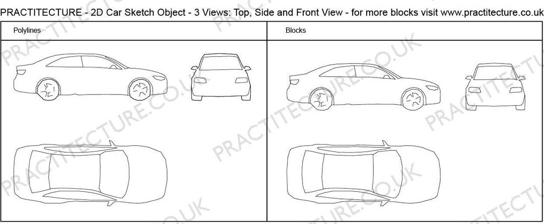 Vehicle 3 Views Archicad Objects .gsm & CAD Blocks - Etsy