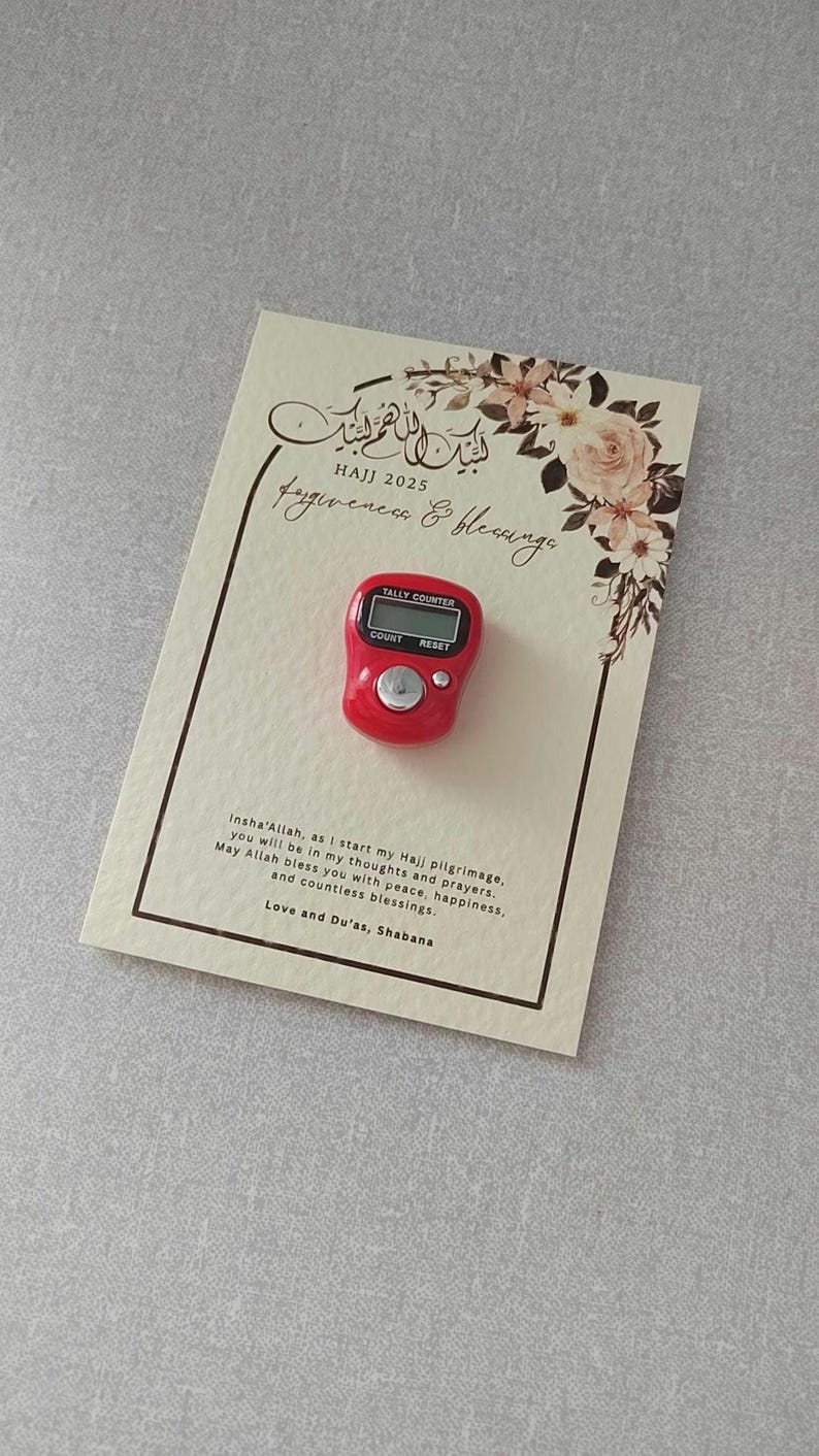 Personalised Tasbeeh Hajj + Umrah Favours With Digital Counter | Custom ...