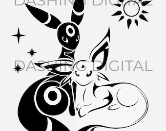 Espeon Umbreon Bundle, Espeon Umbreon Svg Bundle, Espeon Umbreon Svg ...