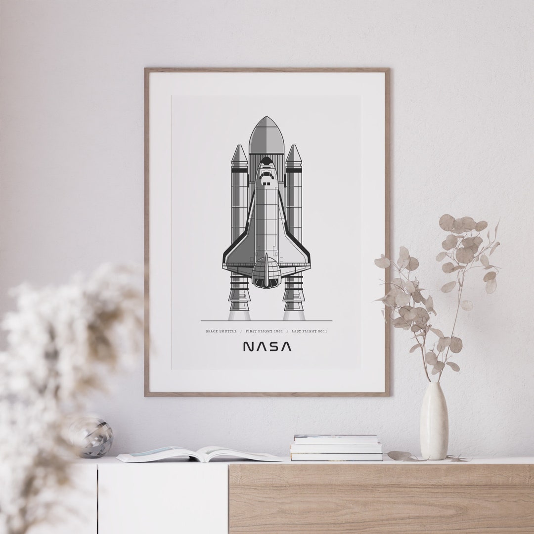 Space Shuttle Wall Art NASA Poster Printable Space Art - Etsy